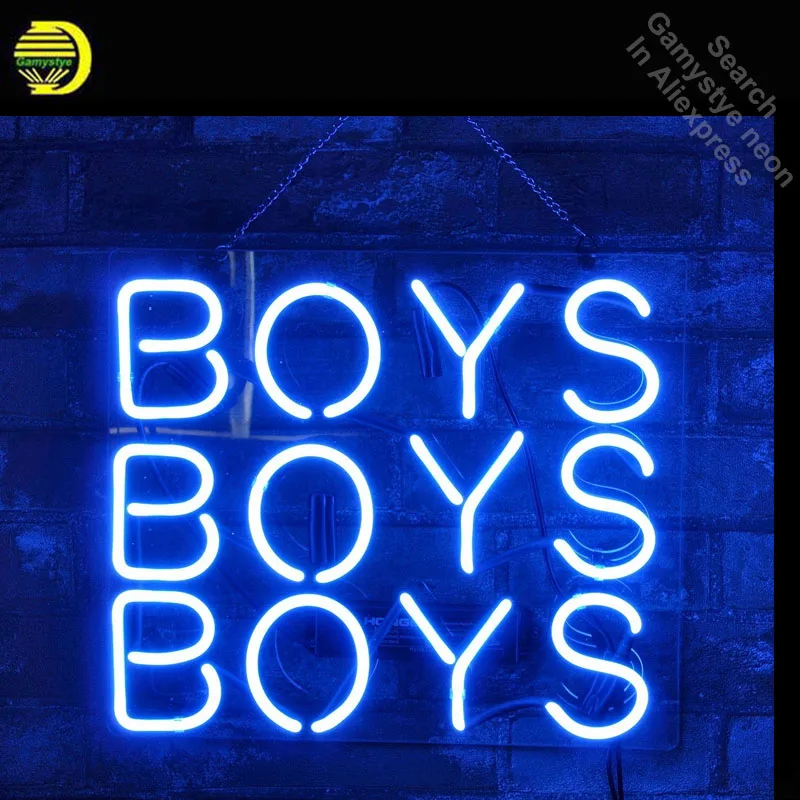 Blue Boys Neon Sign neon bulbs Sign Horse neon lights Real Glass Tube ...