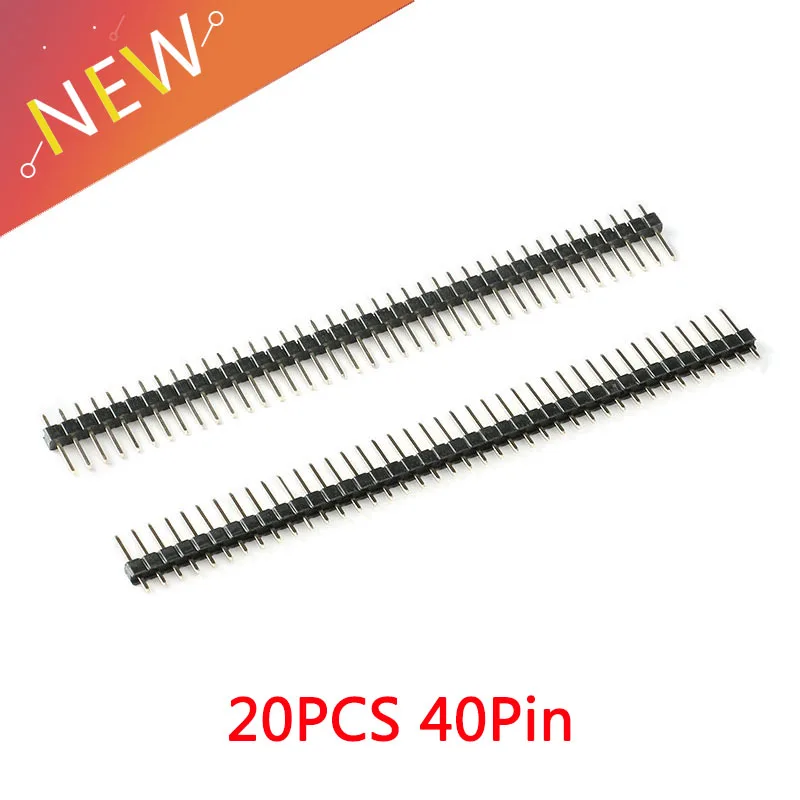 20pcs-40-Pin-1x40-Single-Row-Male-2-54-Breakable-Pin-Header-Connector ...