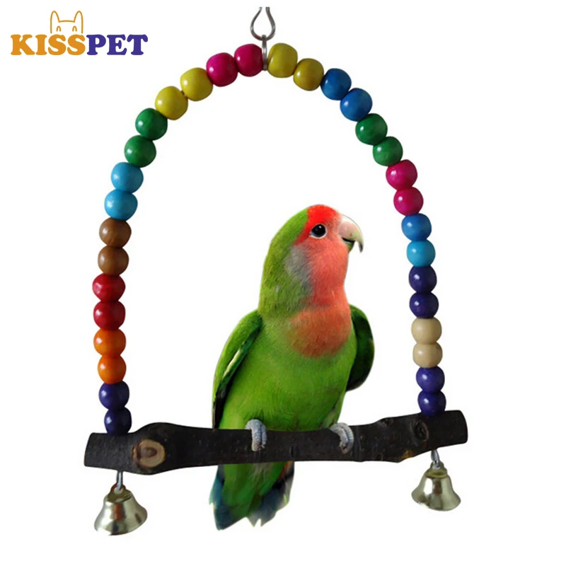 Colorful wooden bird cage|Brinquedos aves| - AliExpress