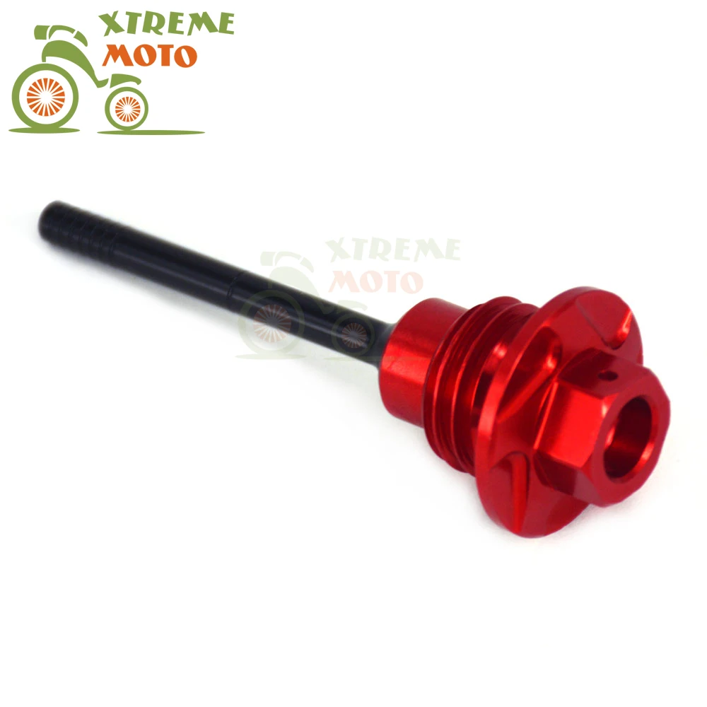 CNC Red Oil Dipstick Dip stick Engine Plugs Oil Filler Plugs For Honda ...
