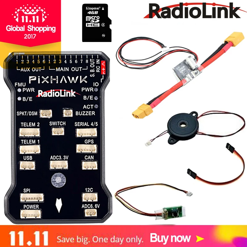Radiolink Pixhawk PIX PX4 Flight Controller With Buzzer 4G SD Card ...