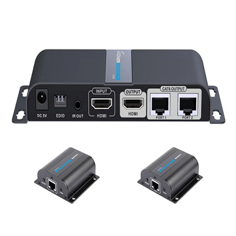 Lenkeng LKV712Pro 2 Port Hdmi Extender 1X2 1 Zender 2 Ontvangers Met ...