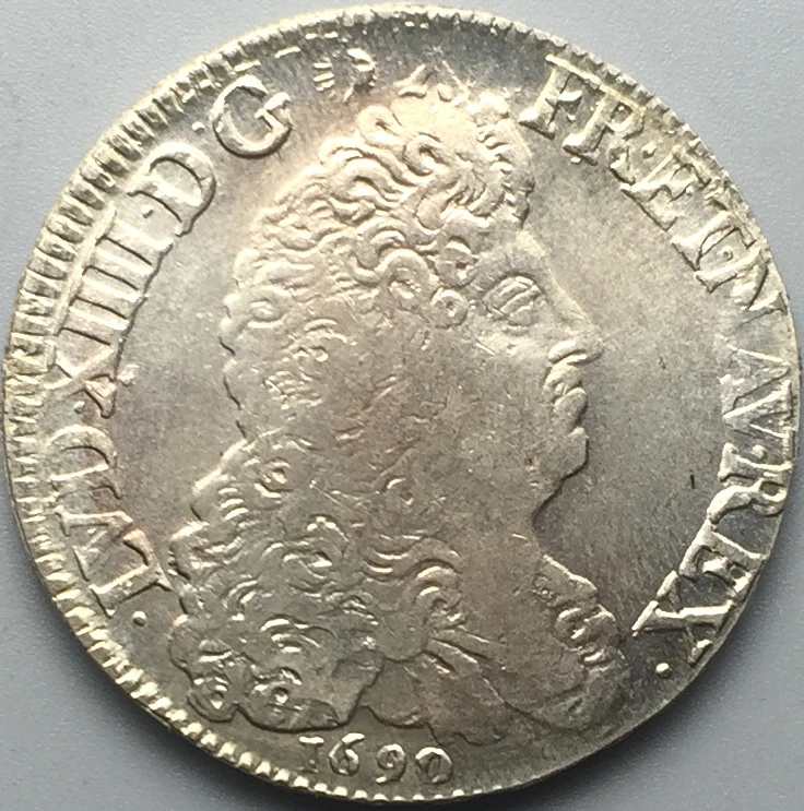 Aliexpress.com : Buy France Kingdom 1690 1 Ecu Louis XIV 90% Silver ...
