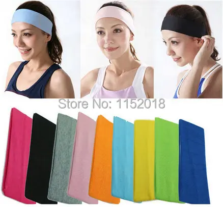Women Lady Yoga Terylene Elastic Hairband Headband Sport Soft Fashion ...