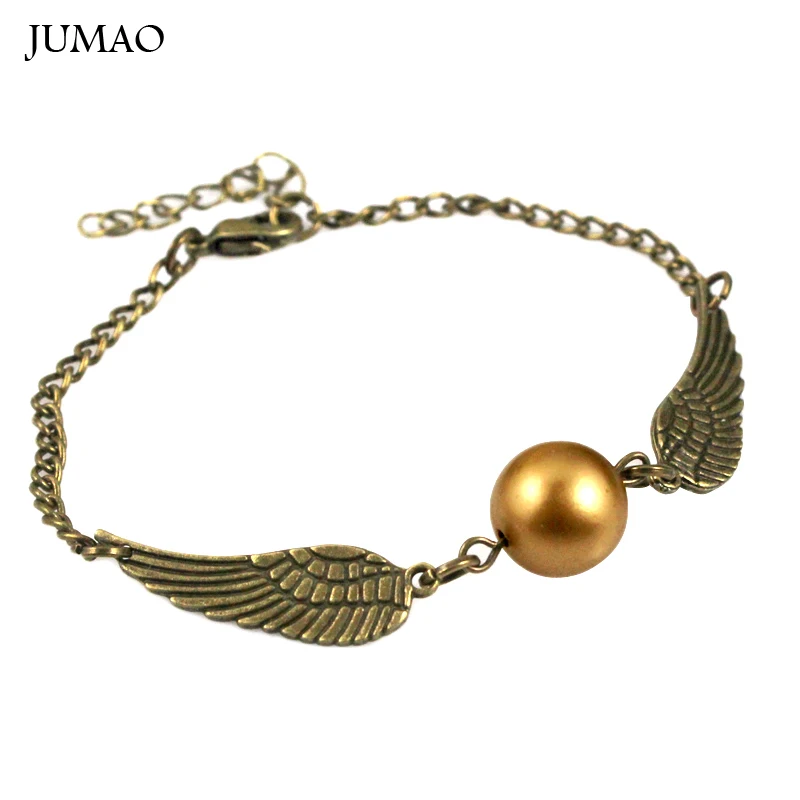 Fashion Jewelry Retro Simulated Pearl Angel Wings Bracelet Golden ...