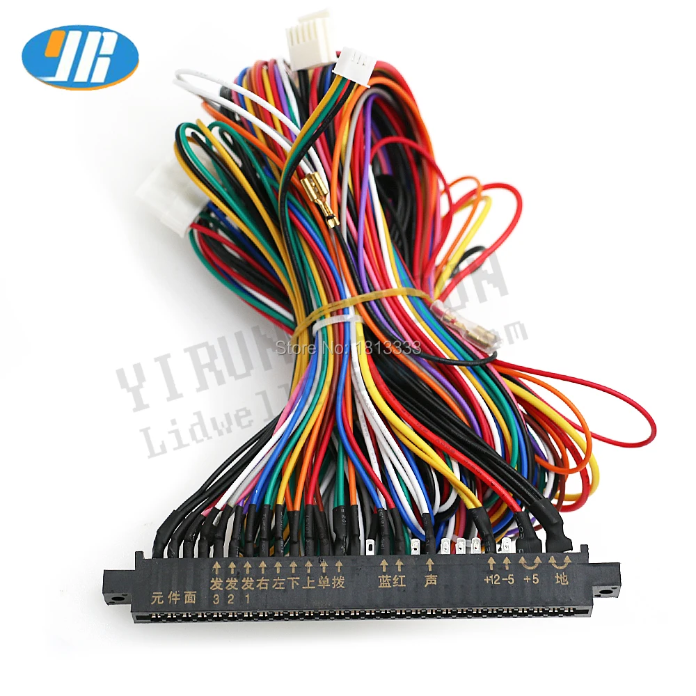 Jamma-Wire-Harness-28Pins-With-5-6-Button-Cable-8-Way-Joystick-Sanwa ...
