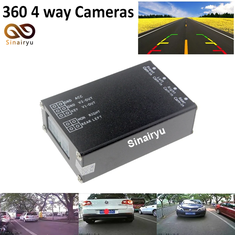 All Round View System Around Parking 360 View Car Camera Control Box 4 ...