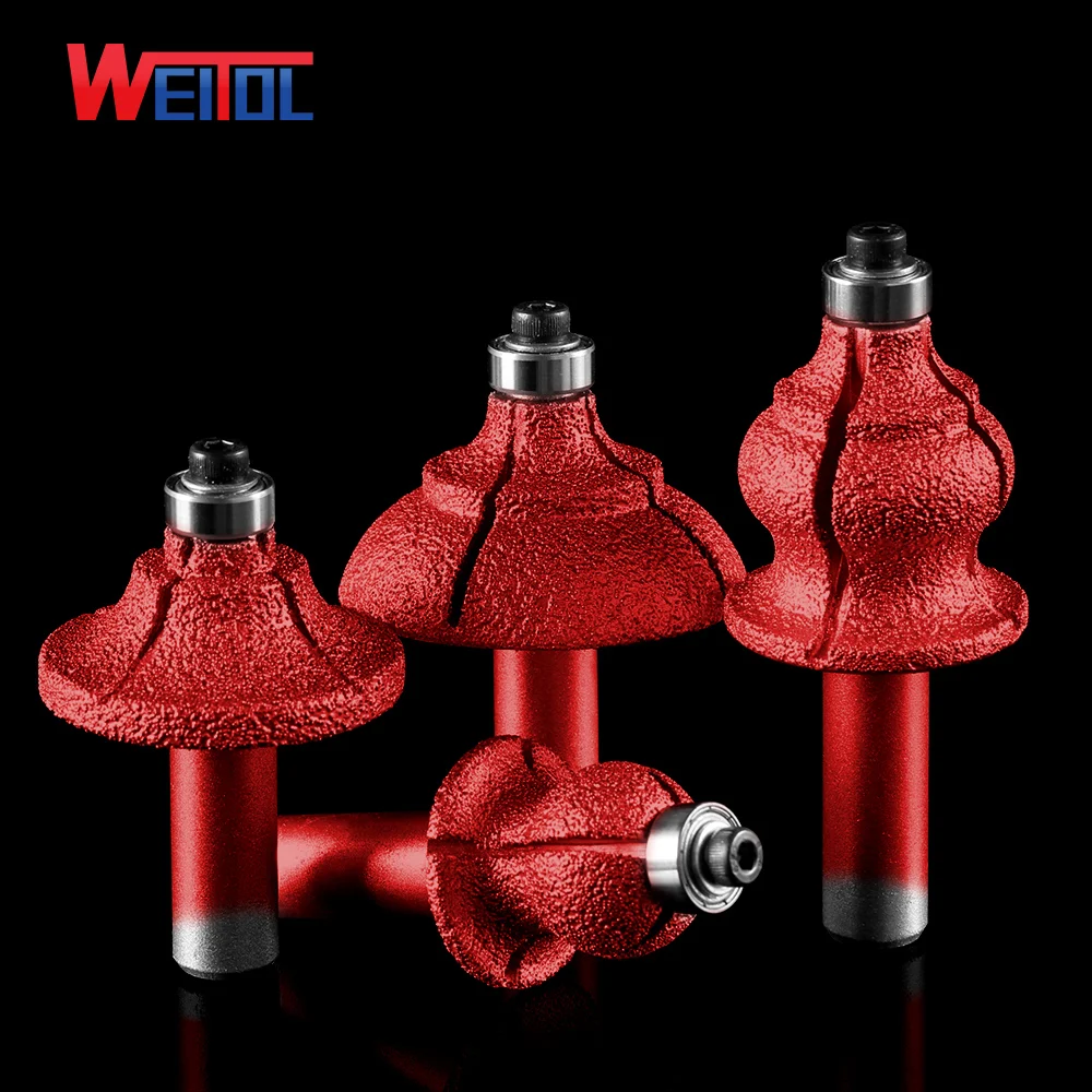 WeiTol 12.7mm shank diamond profile router bit Marble Grinding Edge ...
