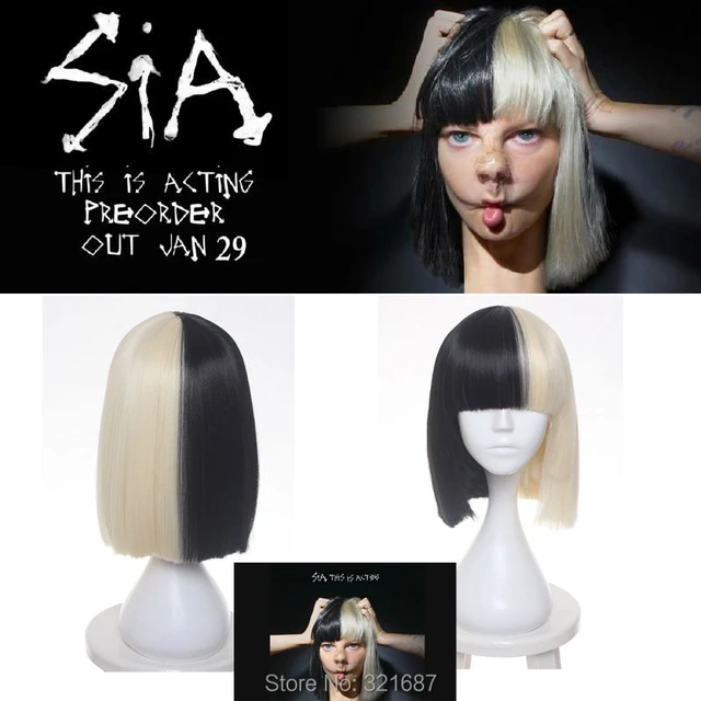 Cosplay Wig Sia Cosplay Split Color Wig (Blunt Cut Bob)