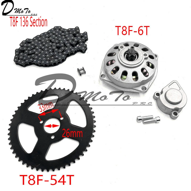 Mini Moto 47cc 49cc Drive System 25h Or T8f Chain With Gear Box And ...