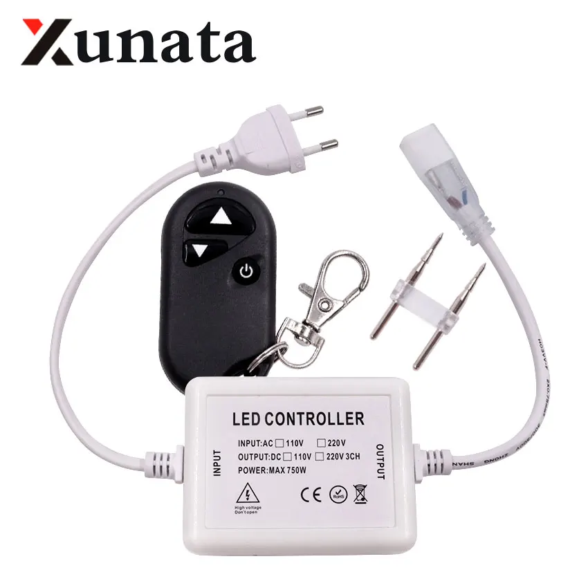 220V/110V 1500W Mini Dimmers With 3key Wireless RF Remote Single Color ...