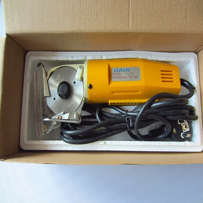 YJ-70A-70mm-Blade-Circular-Electric-Cloth-Cutter-Fabric-Round-Scissors ...