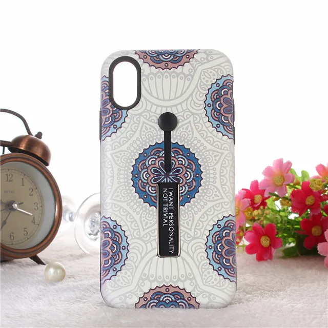 Pretty finger loop cell phone case for iPhone X case heavy duty ...