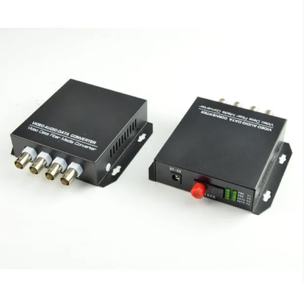 1 Pair 2 Pieces/lot 4 Channel Video Optical Converter Fiber Optic Video ...