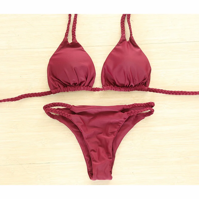 2018 New Bikini Set Women Swimsuit Bandage Swimwear Female Push Up