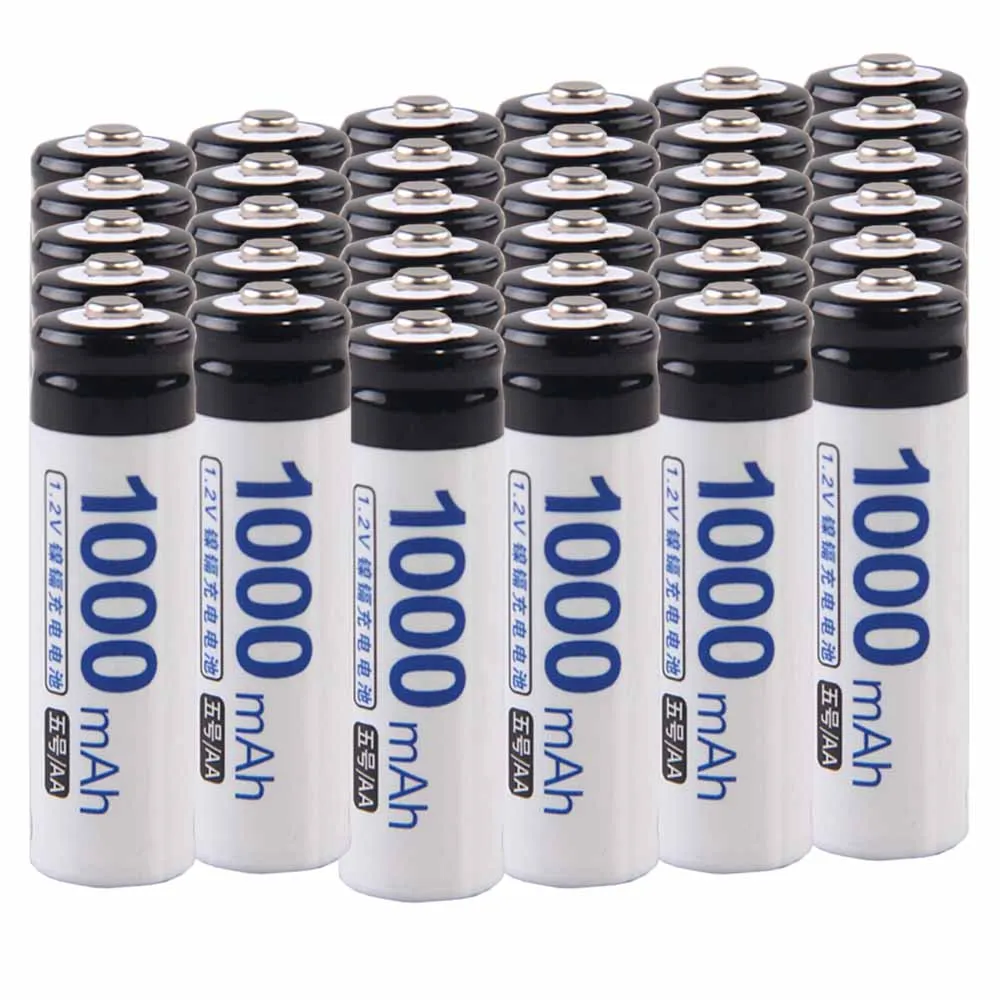 Lowest price 34 piece AA battery 1.2v batteries rechargeable 1000mAh nicd battery for power ...