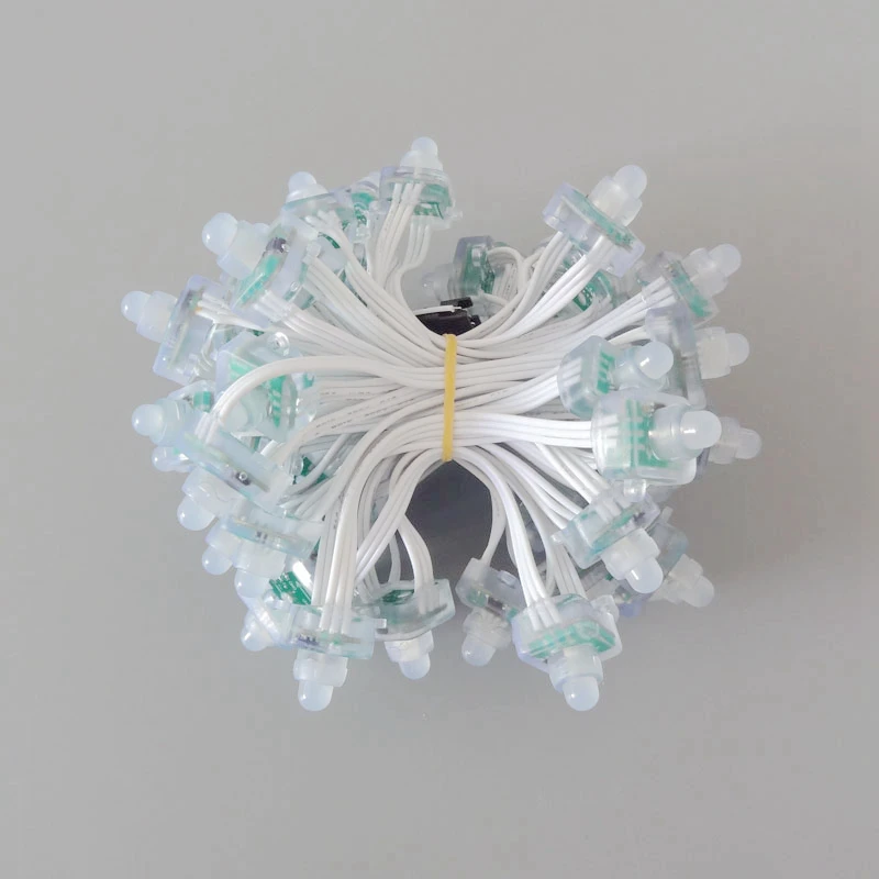 DC12V WS2811 12mm Diffused Digital RGB Led Pixel String 50pcs/string ...