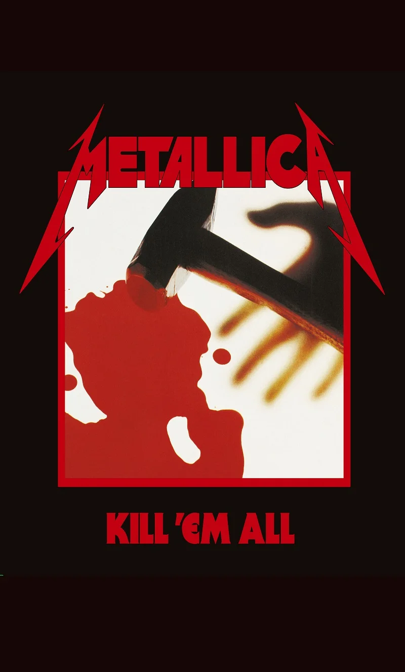 Metallica Kill Em All Hetfield tela cartel bandera pared nueva decoración del hogar banderas de ...