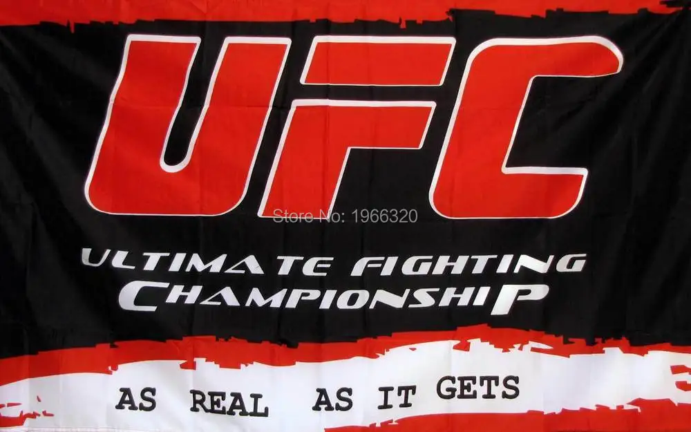 UFC RED BLACK ULTIMATE FIGHTING CHAMPIONSHIP Banner Flag 3X5 Custom ...