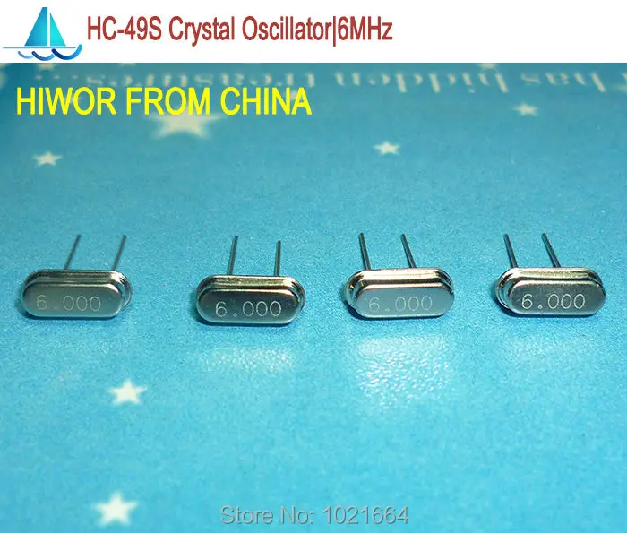 (100pcs/lot)(Crystal|HC 49S) HC 49S Crystal Oscillator 6MHz, Passive Quartz Crystal Resonator ...