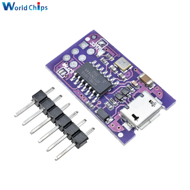 Micro Usb Mini Avr Attiny44 5v, Módulo De Programação Usbtinyisp Para ...