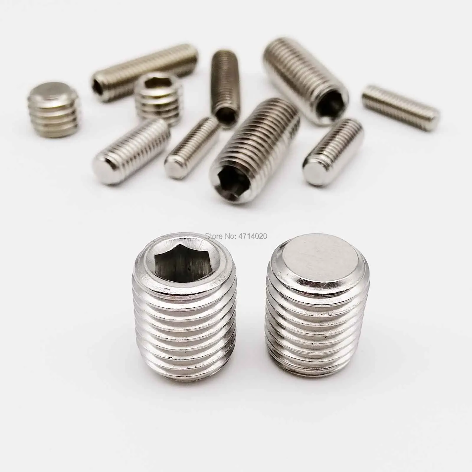 10/50 шт в наборе, M2 M2.5 M3 M4 M5 DIN913 304 нержавеющая сталь Аллен Шестигранная головка с ...