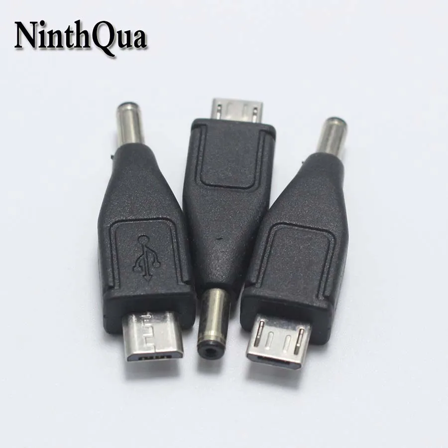 NinthQua 1pcs Micro USB Male plug to DC 3.5*1.1mm Male Plug DC Power ...