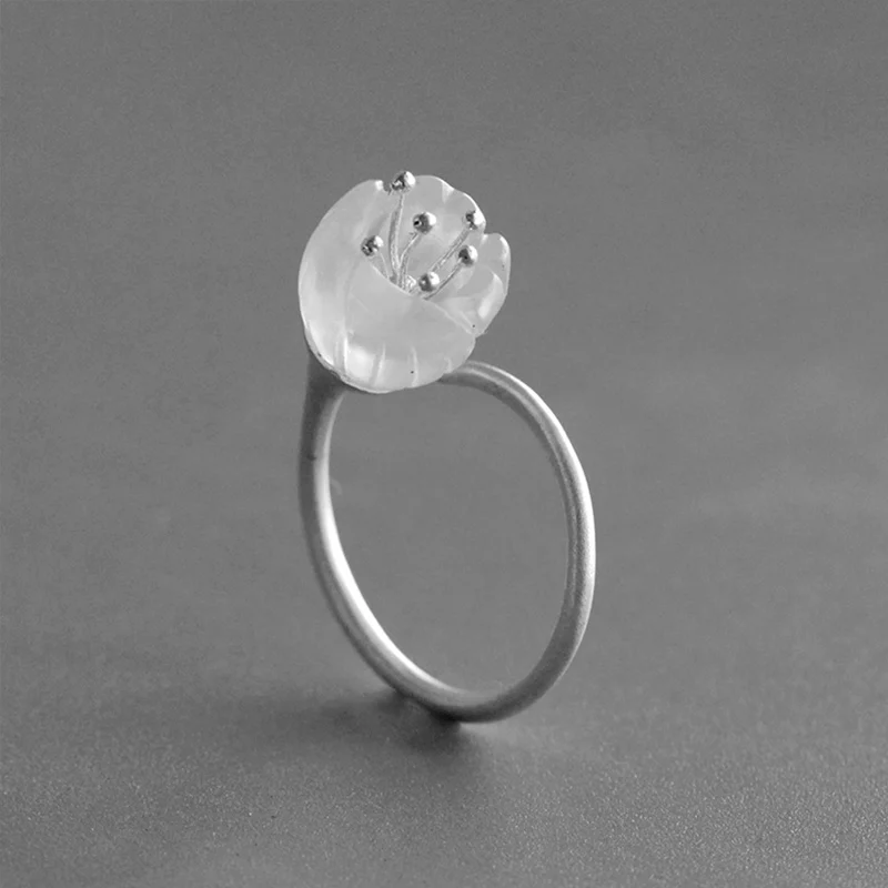 Handmade Natural Crystal Jewelry Fresh Flower Rings | Muduh Collection