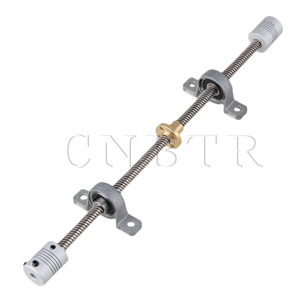 CNBTR 0.8cm Dia 25cm Lead Screw Rod Bearing Block CNC Coupling ...