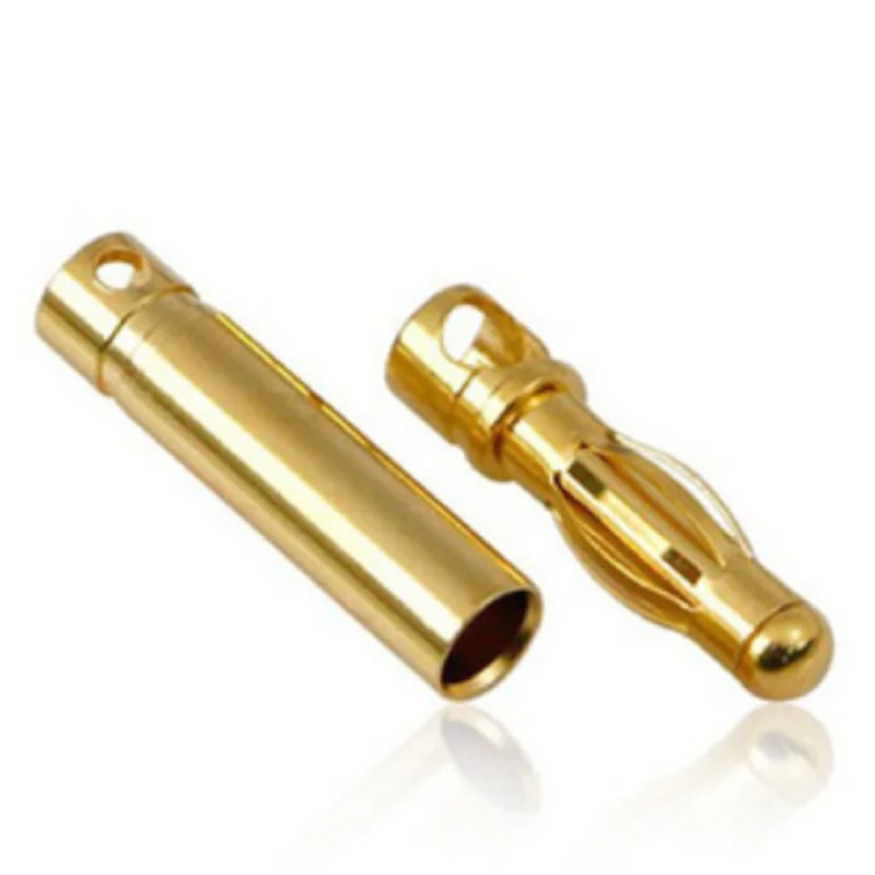 50 Pairs / Lot 3.5 mm Gold Plated Banana Plug Connector RC Battery ...