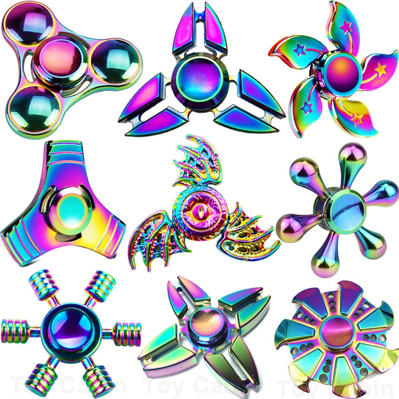 JUNOGO Fidget Spinner metal ADHD EDC Antistress Toys Anti stress carki ...