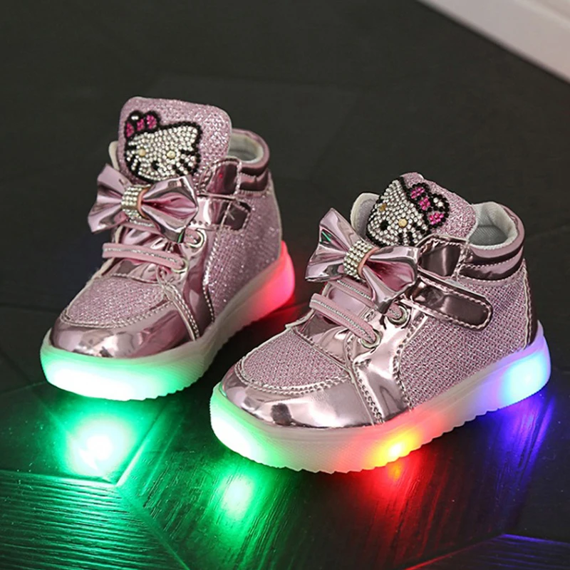 2018 돌진 Pvc Tenis Led Girls Shoes 패션 Sneakers Led 21 30 빛 New 와 Brand ...