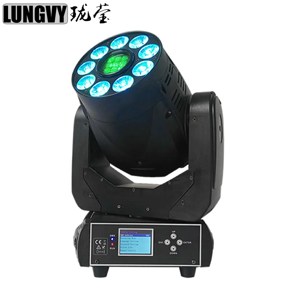 Free Shipping 75W White Spot Moving Head 9x12w RGBWA UV 6IN1 Led Moving ...