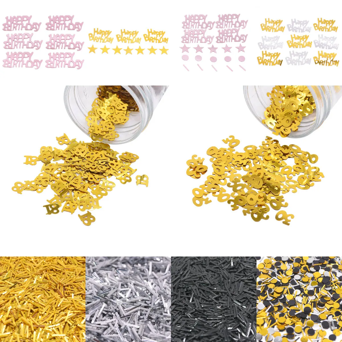 15G-Glitter-Rose-Goud-Zilver-Gelukkige-Verjaardag-Nummer-18-30-40-50-60 ...