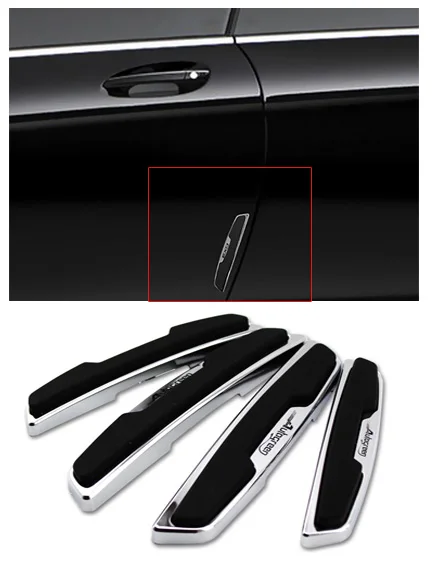 Rete 4pcs/lot Metallic Car Door Protector Silica Gel Door Side Edge ...