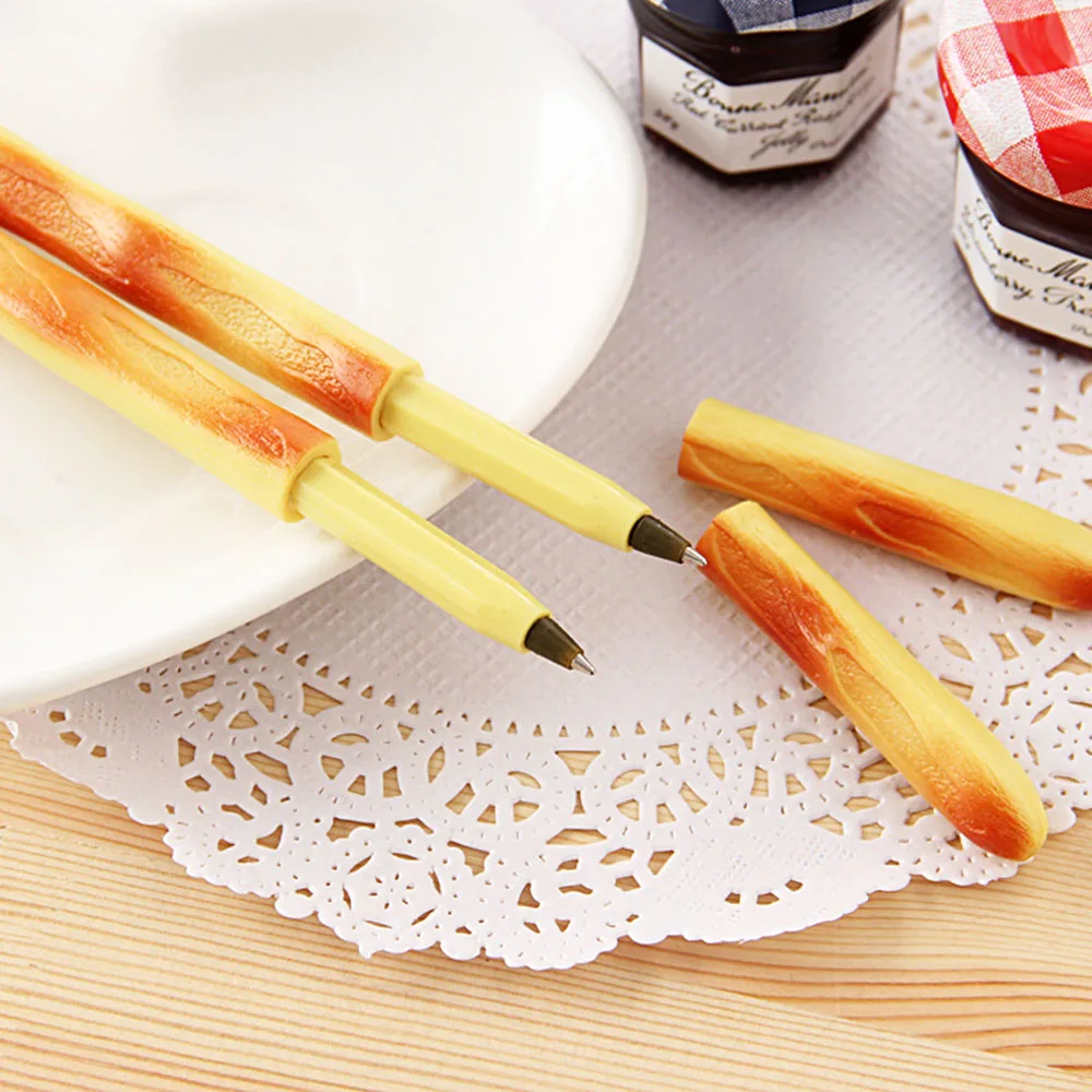 4Pcs/lot Funny bread Ball Pen creative Simulation Bread BallPoint Pens ...