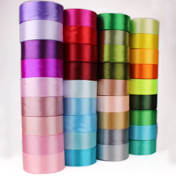 Cheap 50 yards satin ribbon 50mm white ribbon wedding ribbons blue ...