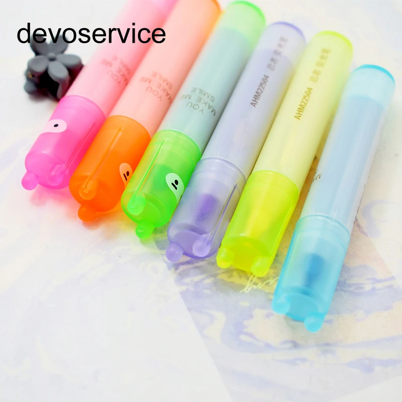 60pcs Mini Highlighter Pen Rabbit Marker Pens Kawaii Stationery Color ...