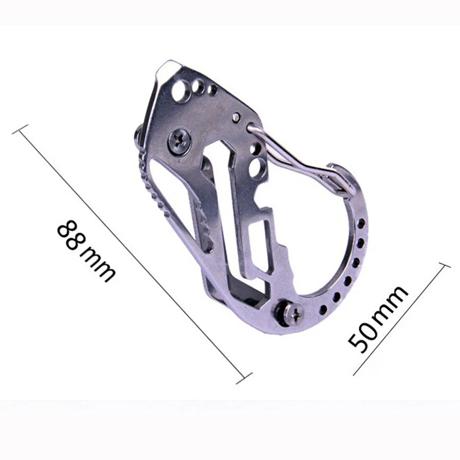 10pcs Camping Hiking Multi tool Stainless Steel Key Holder Organizer ...