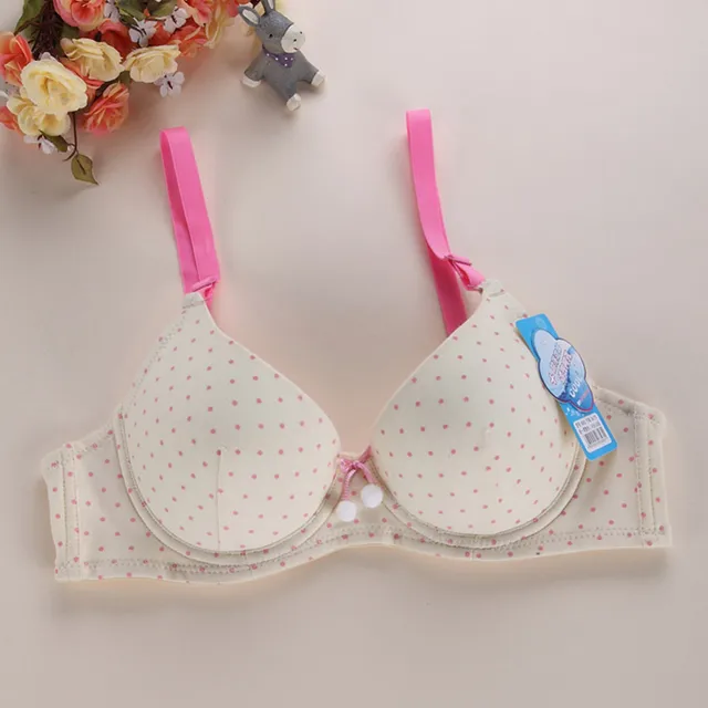 WoFee Growth Girls Shaping Bra Contrast Color Bra 3/4 Cup Design Style ...