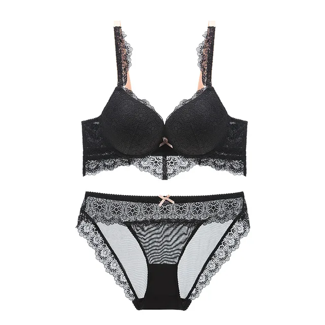 Joy Alice Bras And Panties Women Top Bra Sets Push Up Brassiere Panties Briefs Purple Pink Green