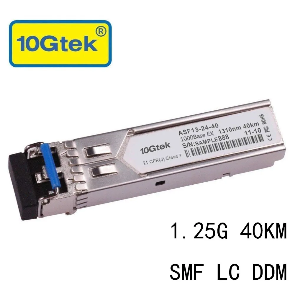10Gtek 1.25Gb SFP Optical Fiber Transceiver Module, 1000Base EX Gigabit ...