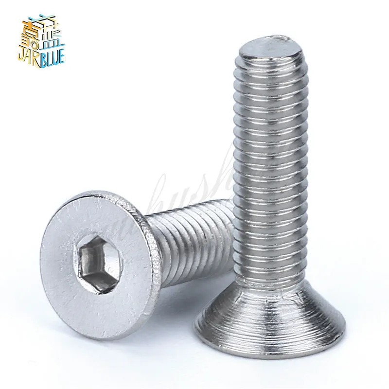 50-100pcs DIN7991 M2 M2.5 M3 M4 M5 M6 304 Stainless Steel Hexagonal Countersunk Screws Flat Head ...