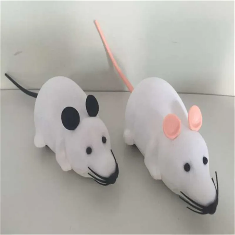 Black White Funny Pet Cat mice Toy Wireless RC Gray Rat Mice Toy Remote ...