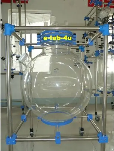 Lab ball shape flask 200L customizble glass flask tech