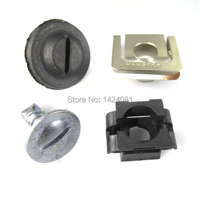 10 Set 40 pcs UNDER ENGINE COVER CLIPS SPOILER PIN NUT KIT for Audi A4 ...