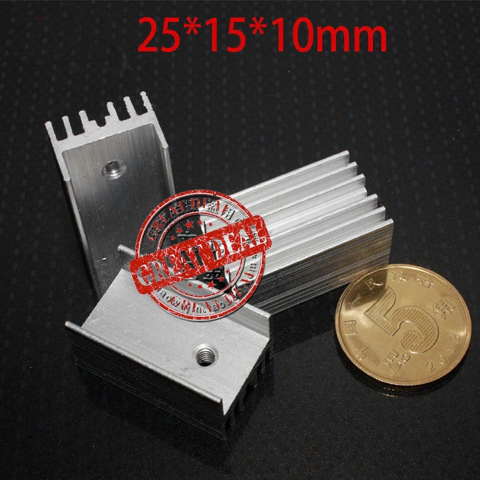 Free Shipping 100pcs Aluminum Ic Heatsink 25*15*11mm To220 Transistor ...
