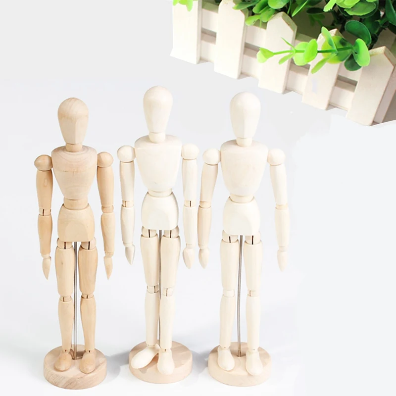 Paint Sketch Wooden Man Model Artist Movable Limbs Doll Male Wooden Toy ...