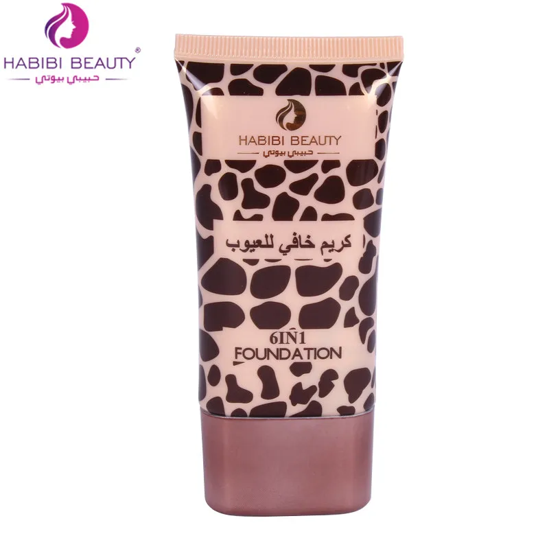 6 In 1 BB Cream Moisturizing Nude Makeup Liquid Foundation Cream Long ...
