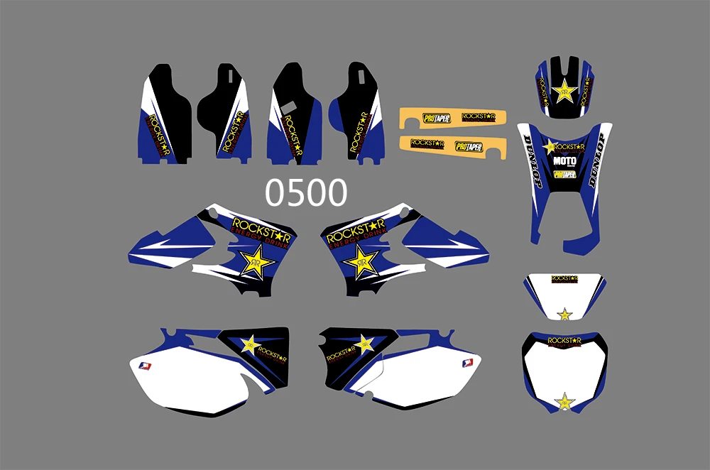 5 STYLES TEAM GRAPHICS BACKGROUNDS DECALS STICKERS FOR YAMAHA WR250F ...